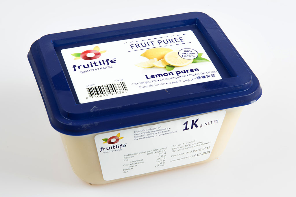 Lemon puree with cells (7% added sugars)